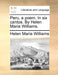 Peru, a poem. In six cantos. By Helen Maria Williams. (9781170595619 ...