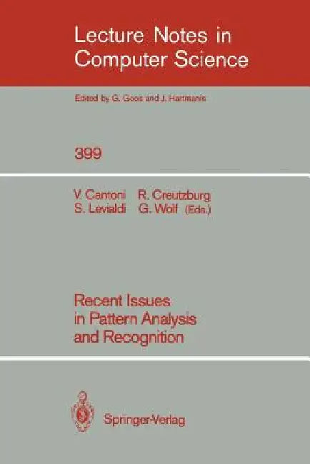 Recent Issues in Pattern Analysis and Recognition (9783540518150) by ...